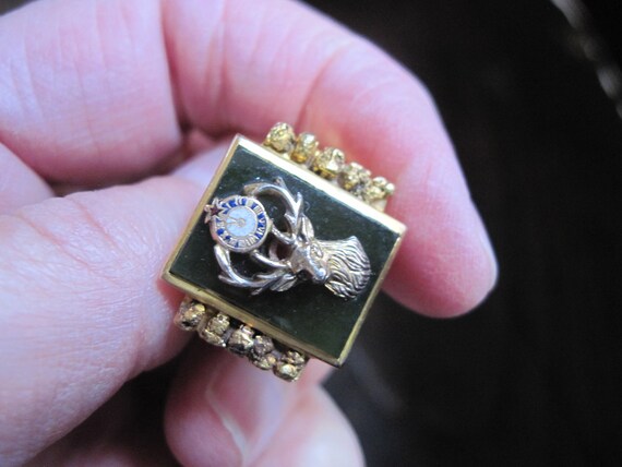 Vintage Elks Club BPOE Ring 10 Karat Gold - Gem