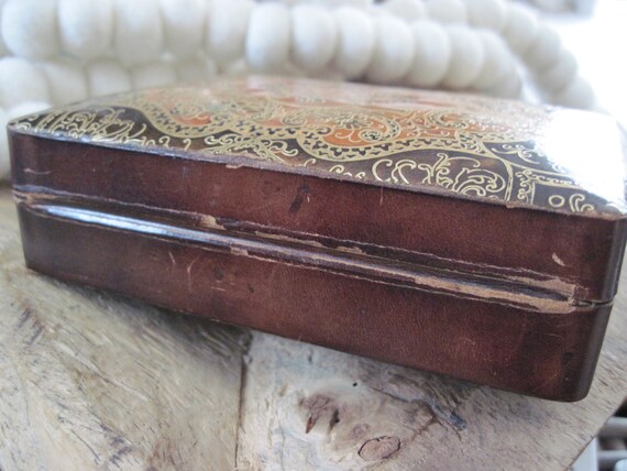 Vintage Florentine Embossed Leather Box Made in Italy - Gem