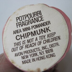 Vintage Avon Heralds of Spring Chipmunk Potpourri Frangrance Area Mini ...