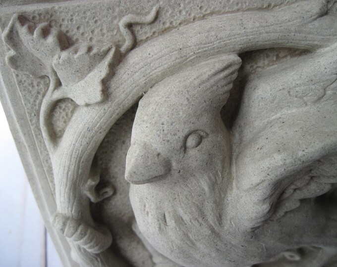 Vintage Carruth Cardinal Bird Cast Stone Garden Plaque Wall Hanging - Etsy