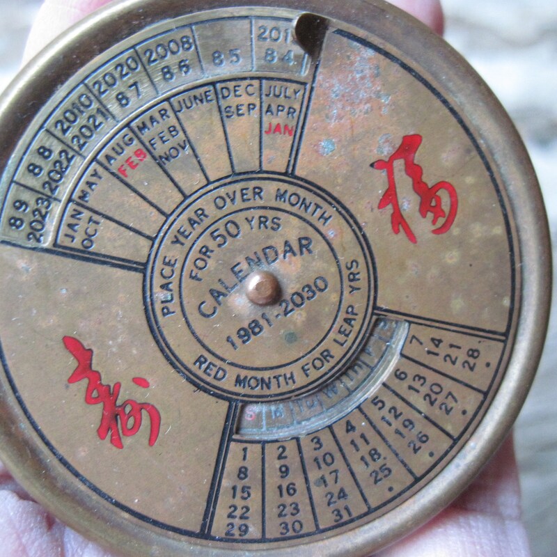 Brass Perpetual Calendar - Etsy