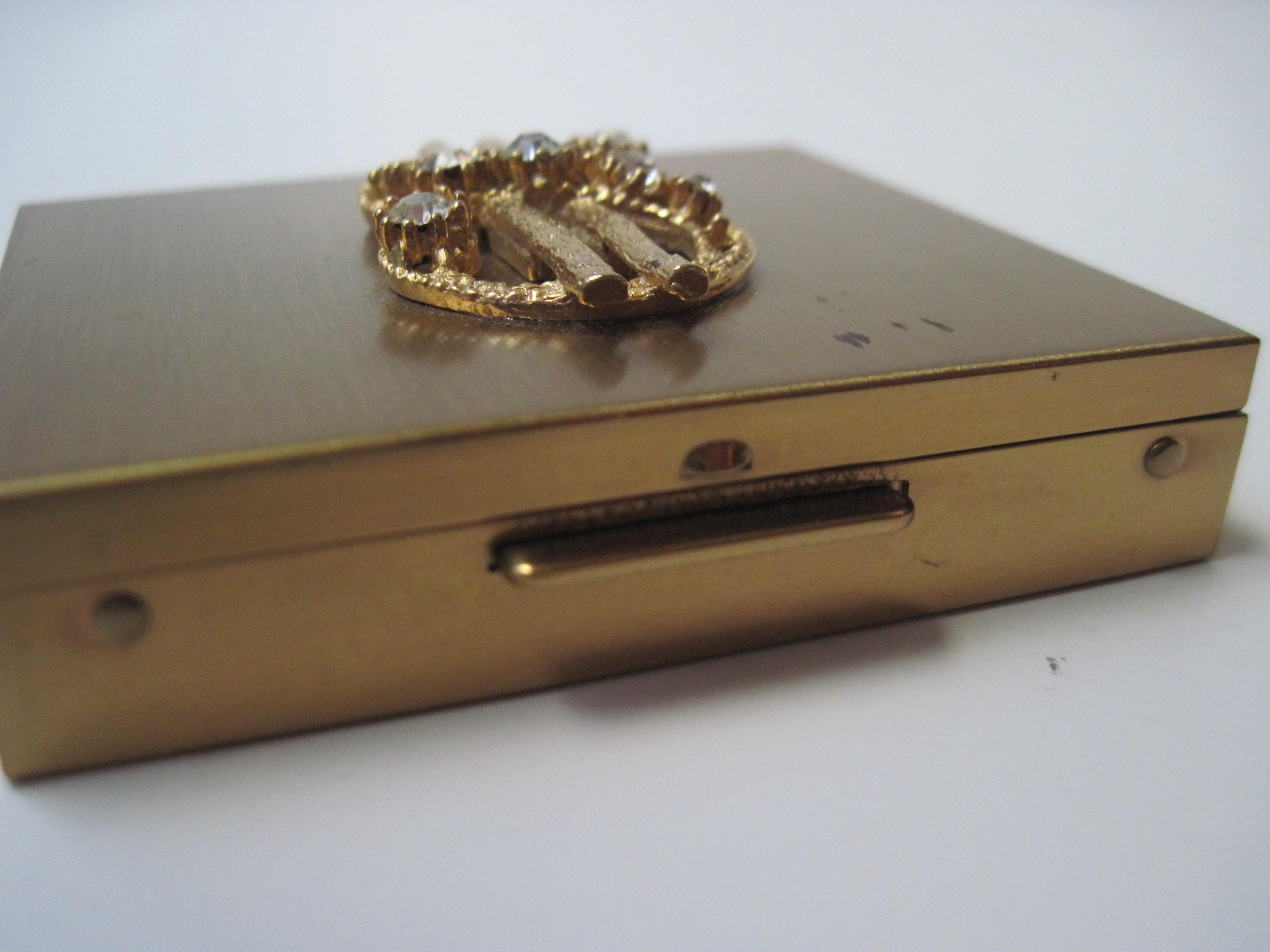 Vintage Gold Metal Compact Change Case With Dollar Sign - Etsy