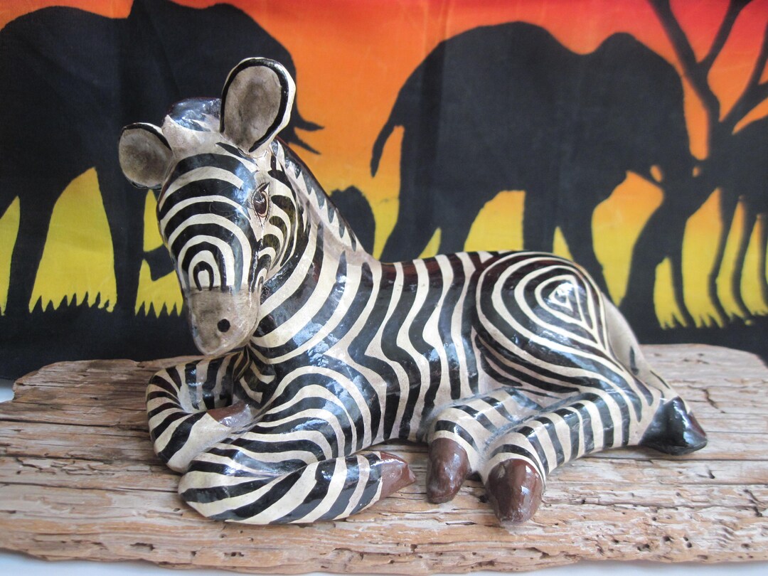 Vintage Ser Mel Zebra Paper Mache Tonala Jalisco Mexico - Etsy