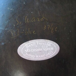 Vintage Susan Ward Signed Artwork Under Glass Plate with Sun | Etsy