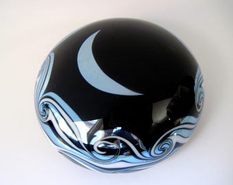 Vintage Signed Carlson Art Glass Vase - Etsy