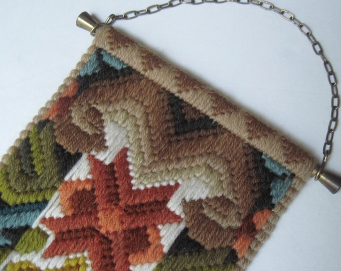 Vintage Crewel Work Bell Pull Wall Hanging - Etsy