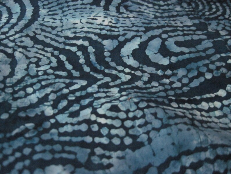Vintage Pair of Blue Batik Fabrics- 2 Yards - Etsy