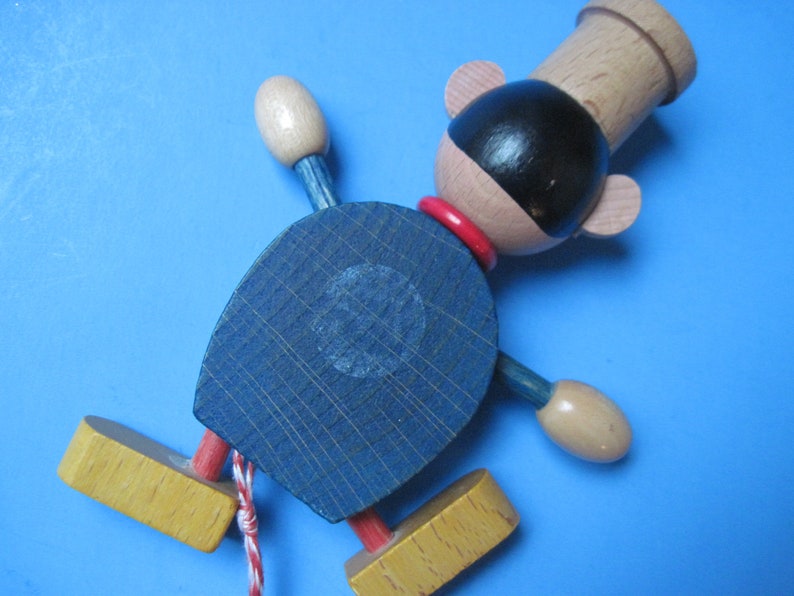 Vintage Wood Jumping Jack Pull Toy Chef Cook or Baker - Etsy