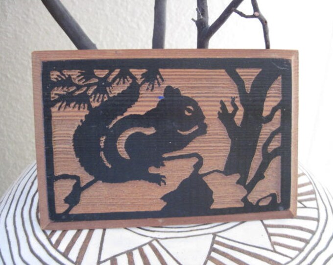 Vintage Carved California Redwood Chipmunk Postcard - Etsy