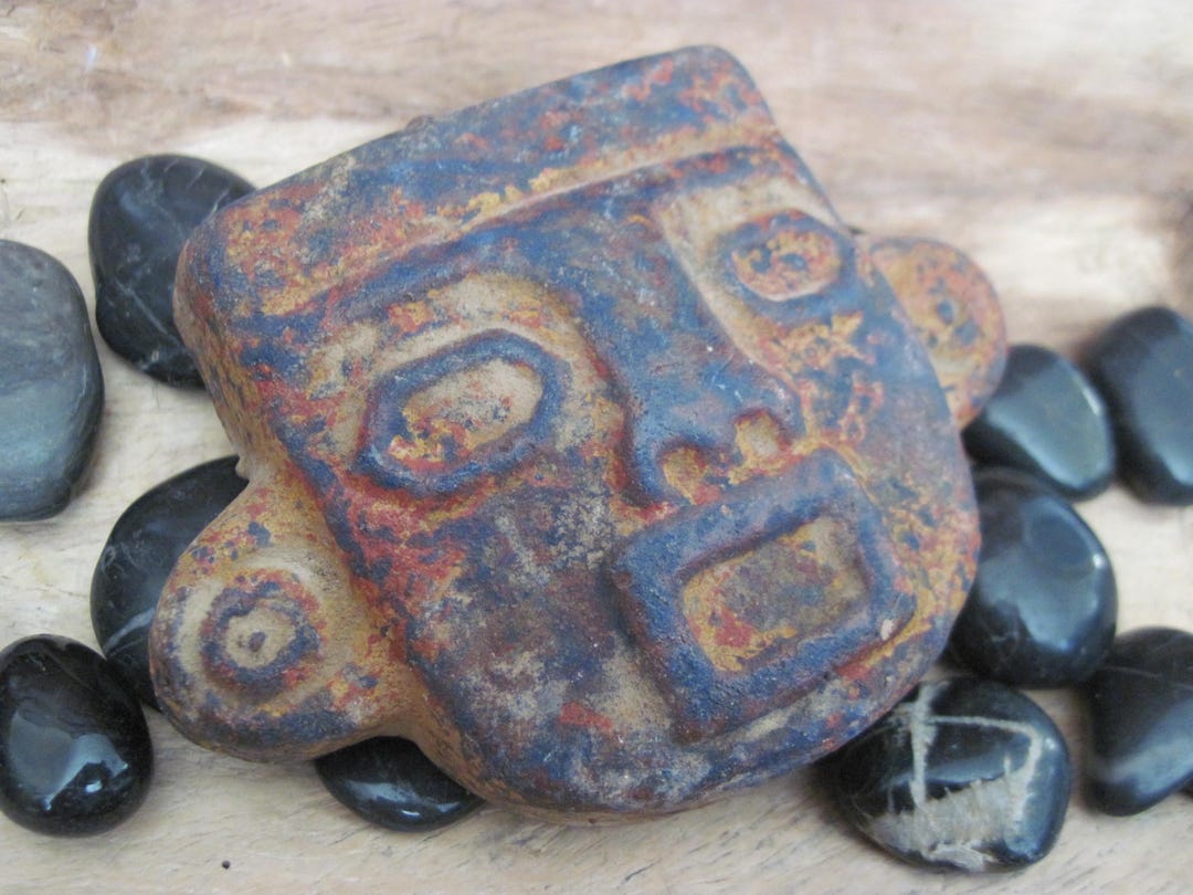 Vintage Small Clay Aztec Mayan Inca Mask Wall Hanging - Etsy