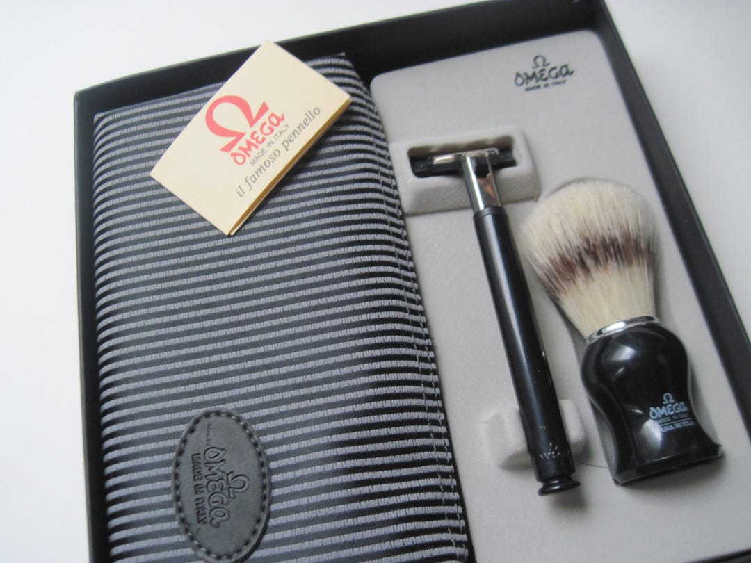 Vintage Omega Razor and Brush Travel Set Made in Italy - Etsy