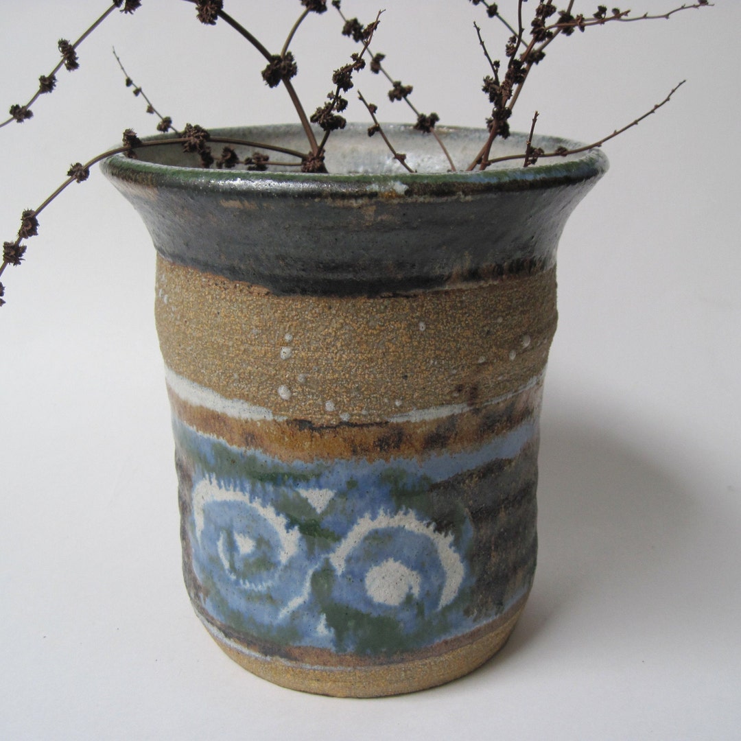 Vintage Stoneware Pottery Storage Container Jar Made in California - Etsy