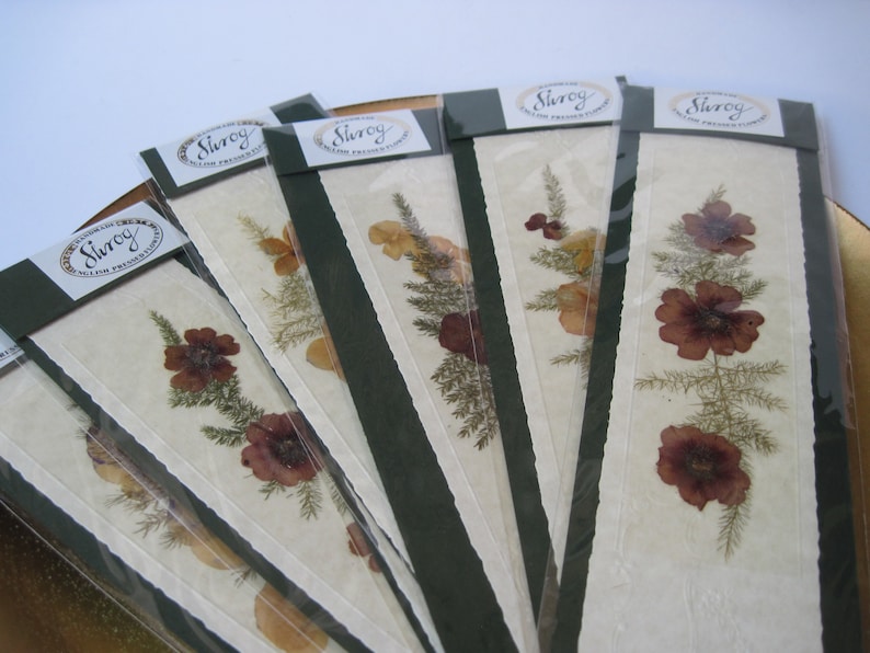 Vintage Shrog Dried Flower Earl Bookmarks England - Etsy