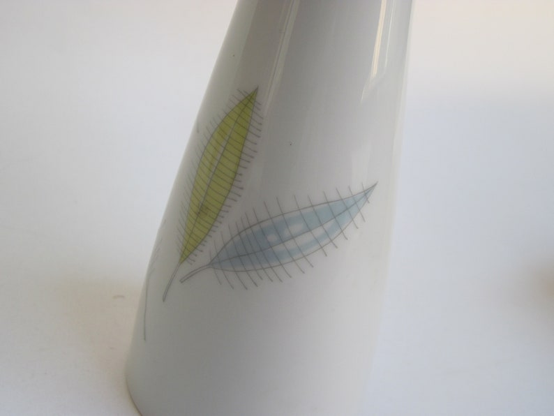 Vintage Rosenthal Porcelain Modern Leaf Pattern Vase 1950s - Etsy