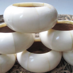 Vintage Set of 6 Bone Napkin Rings - Etsy