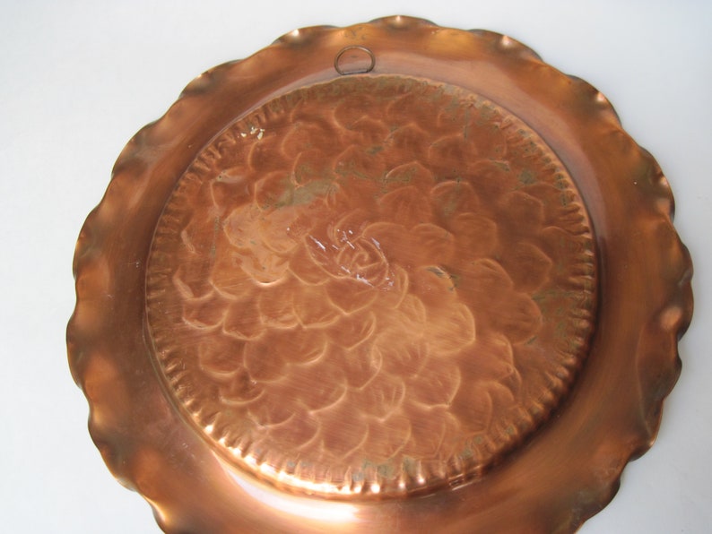 Vintage Gregorian Round Copper Wall Hanging or Tray - Etsy