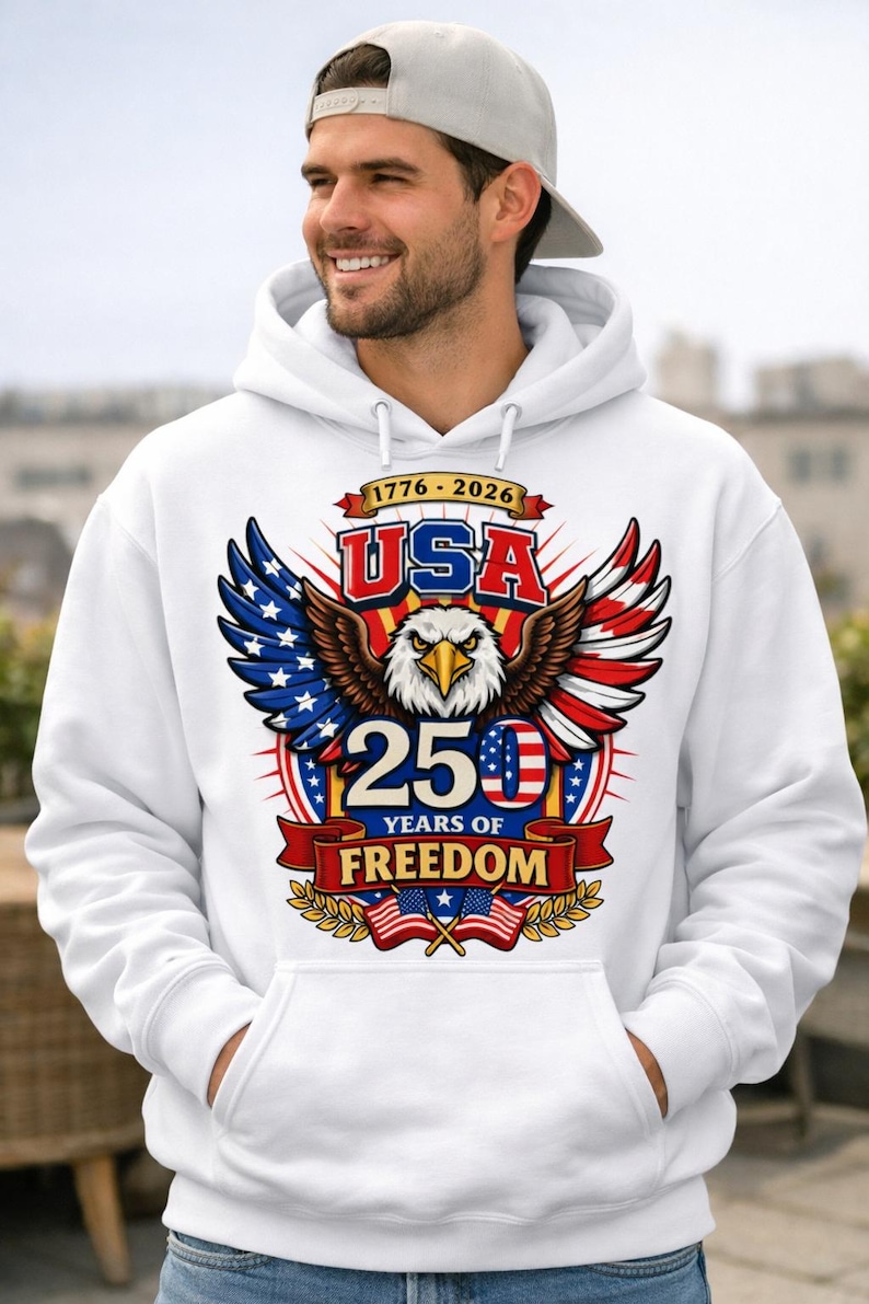 USA 250th Anniversary Eagle SVG | Patriotic Freedom Clipart (1776-2026 ...