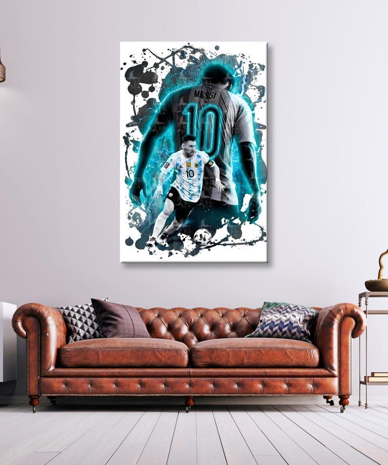 Lionel Messi Argentina Canvas Art, World Cup 2022 Champion Painting ...