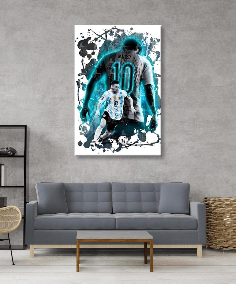 Lionel Messi Argentina Canvas Art, World Cup 2022 Champion Painting ...