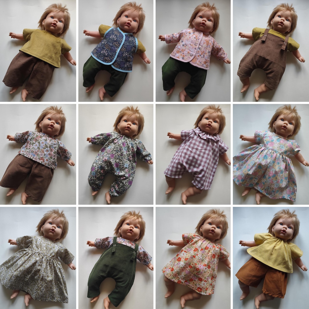 Reborn Doll Clothes Sewing Pattern Bundle, Set of 15 Patterns, 45cm ...