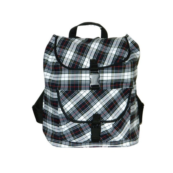 Plaid Backpack - Etsy