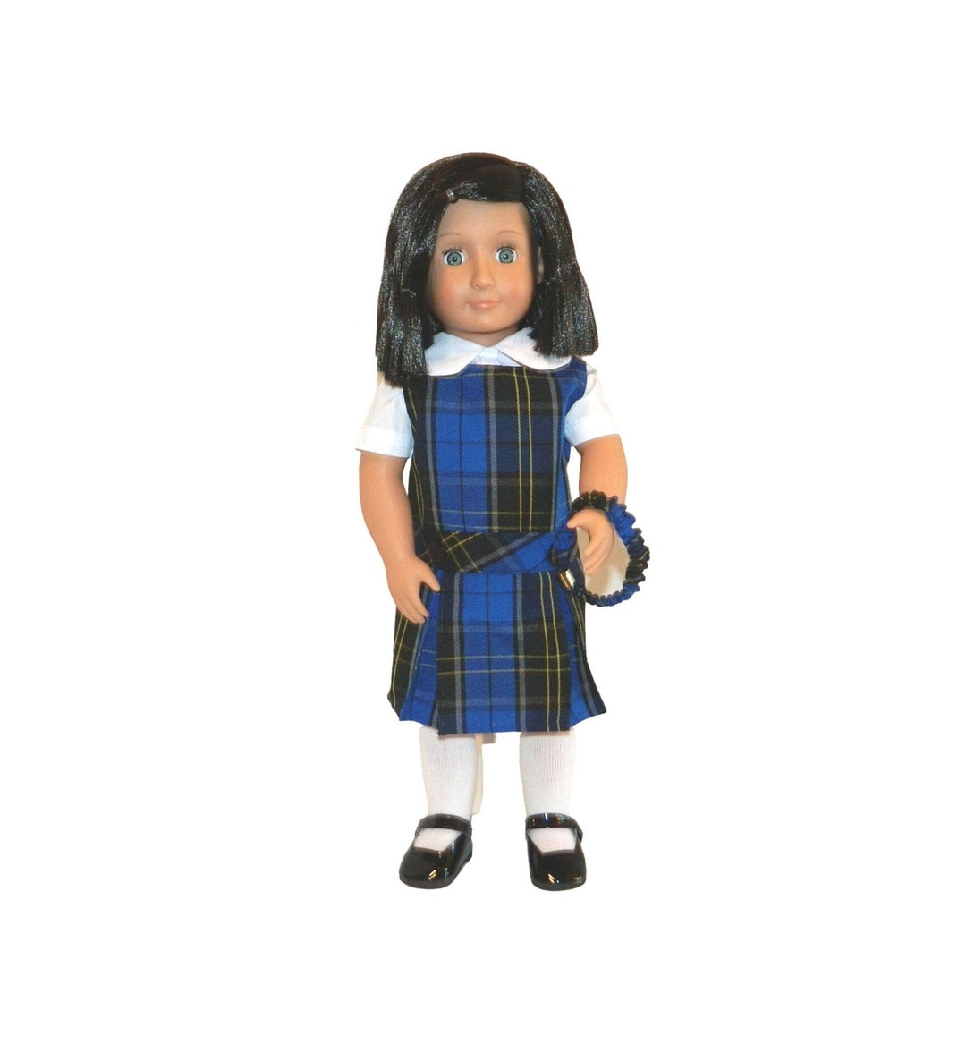 Royal, Black & Yellow Plaid Doll Uniform Doll School Uniform, 18 Doll ...