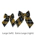 Black & Gold Plaid Shanna Hair Bow - Black and Gold Plaid, Plaid Hair ...