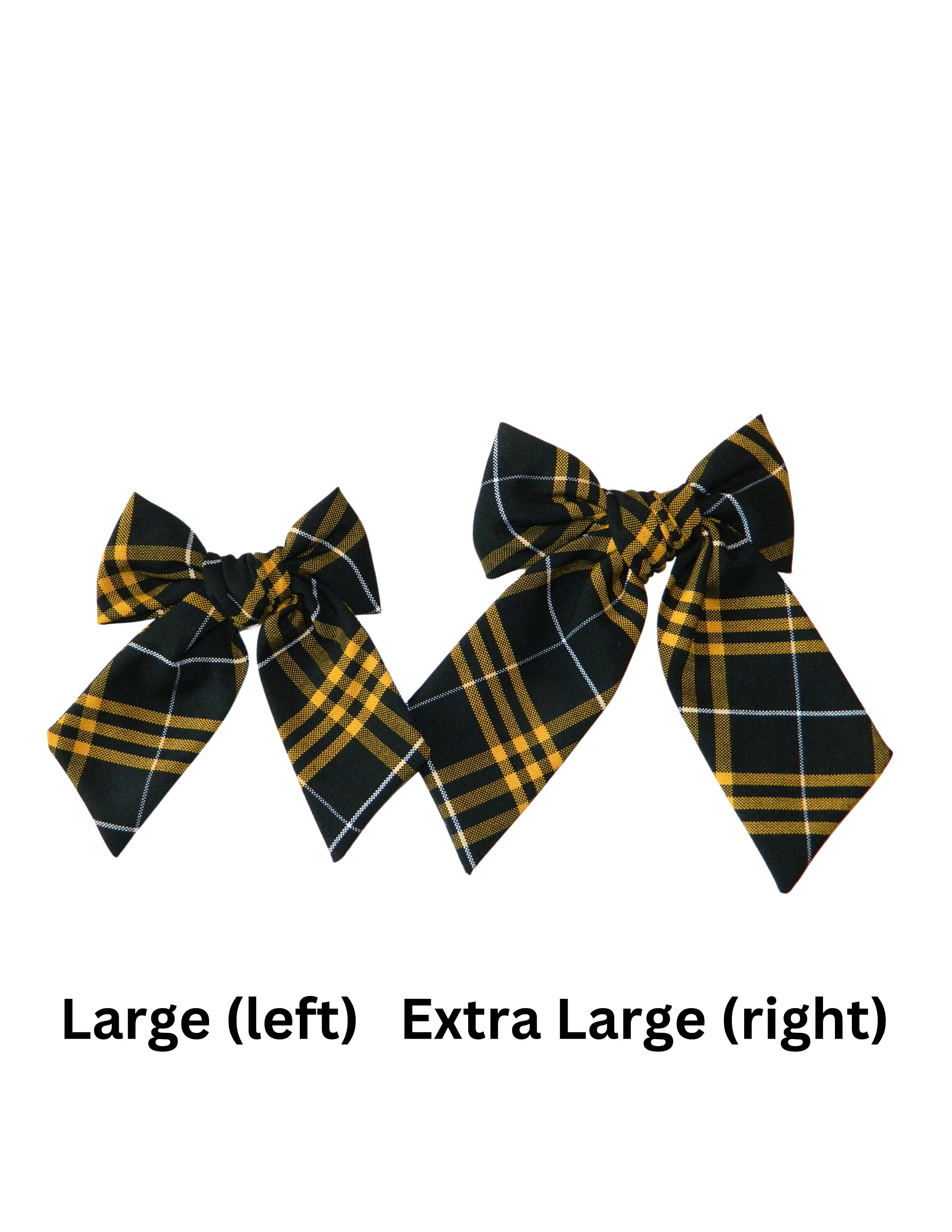 Black & Gold Plaid Shanna Hair Bow - Black and Gold Plaid, Plaid Hair ...
