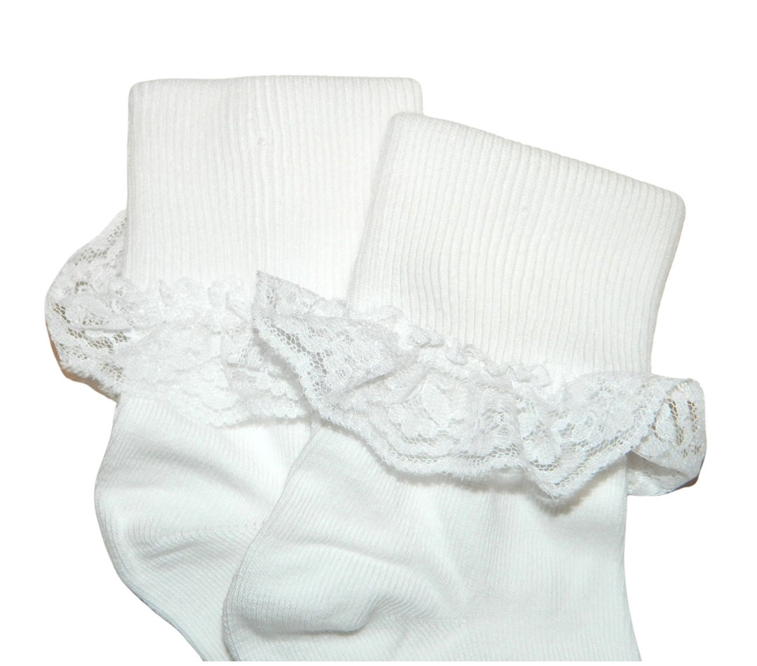 White Lace Socks Girl's Dress Socks, White Lace Socks, Lace Socks ...