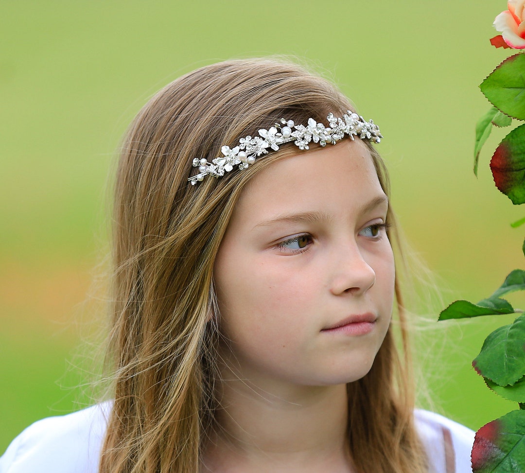 Adeline Headband Tiara First Communion, 1st Communion Headpiece ...