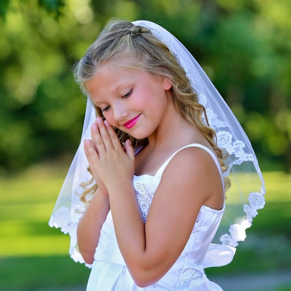 First Communion Veil - Etsy