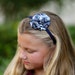 Navy, Green, Red & White Plaid Rosette Headband School Uniform ...
