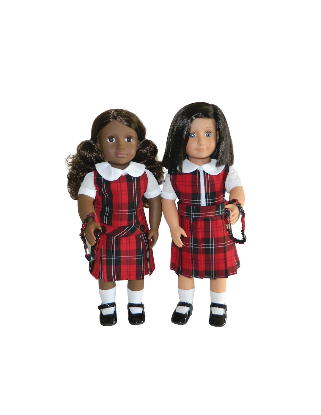 Red & Black Plaid 70 Doll Uniform Set - 18 Inch Doll Uniform, Plaid ...