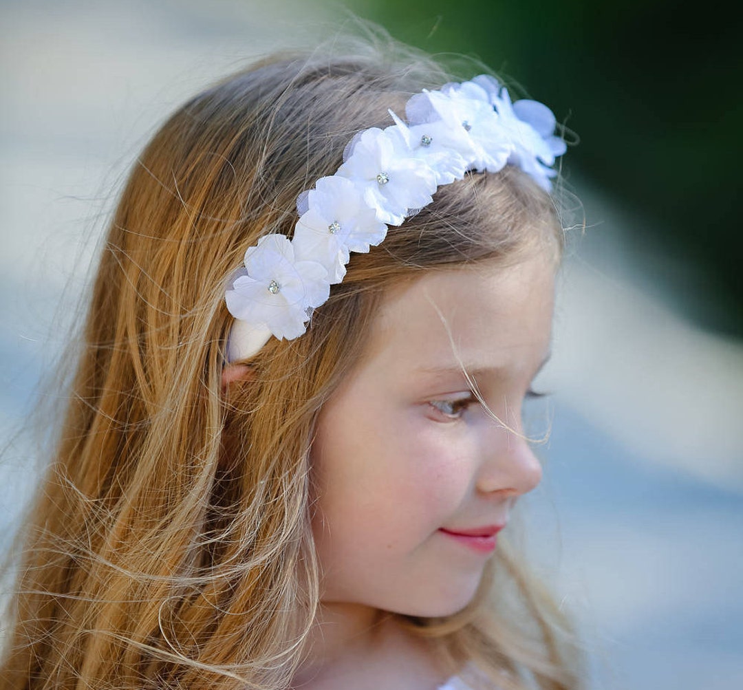 Christy Floral Headband - First Communion, First Communion Headpiece ...