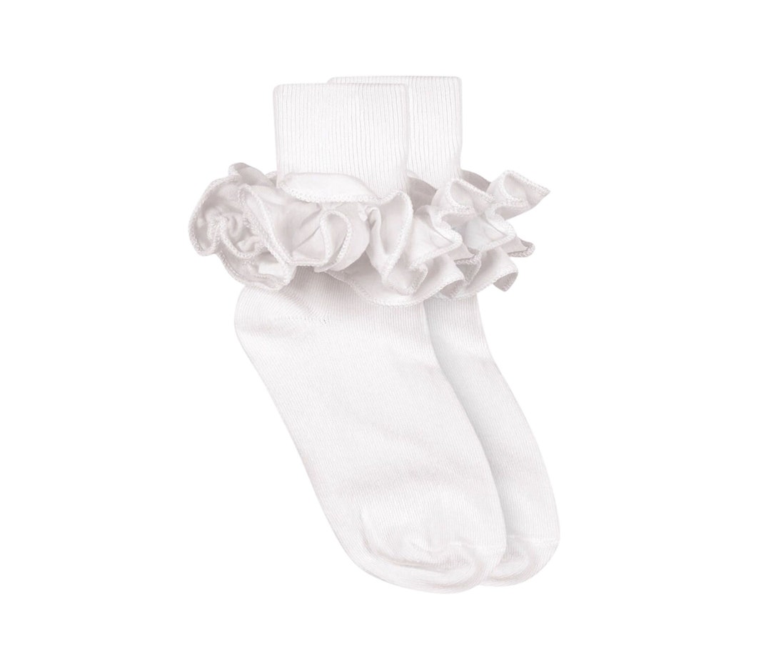 Girl's Soft White Ruffle Socks White Ruffle Socks, Girl's White Socks ...