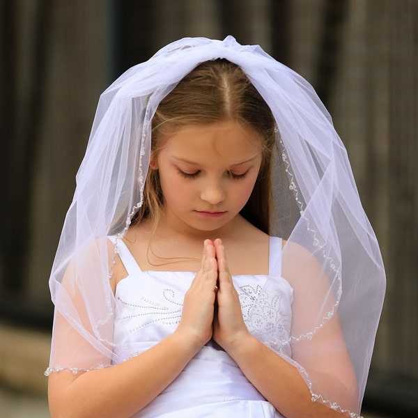 First Communion Veil - Etsy