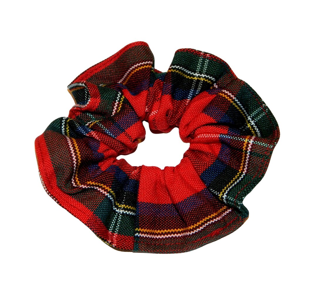Classic Red Plaid Fabric Scrunchie - School Uniform Scrunchie ...