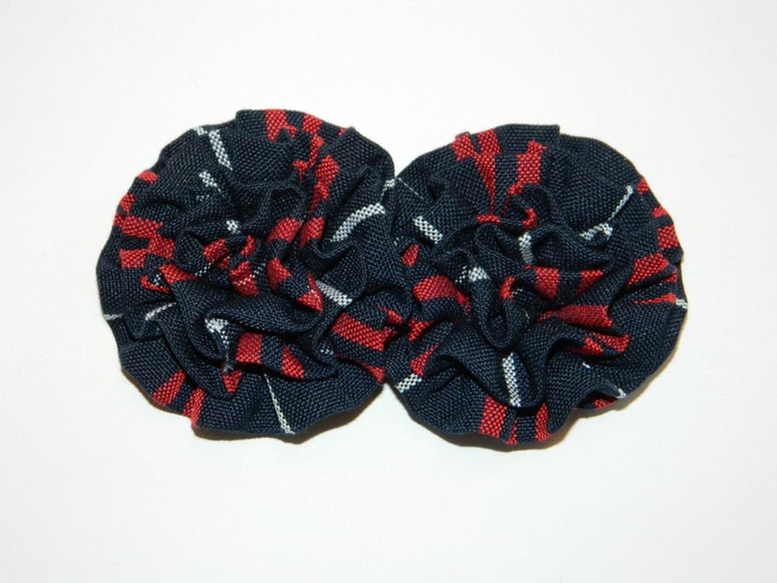 Navy & Red Plaid Rosette Hair Clip School Uniform Hair Bows | Etsy