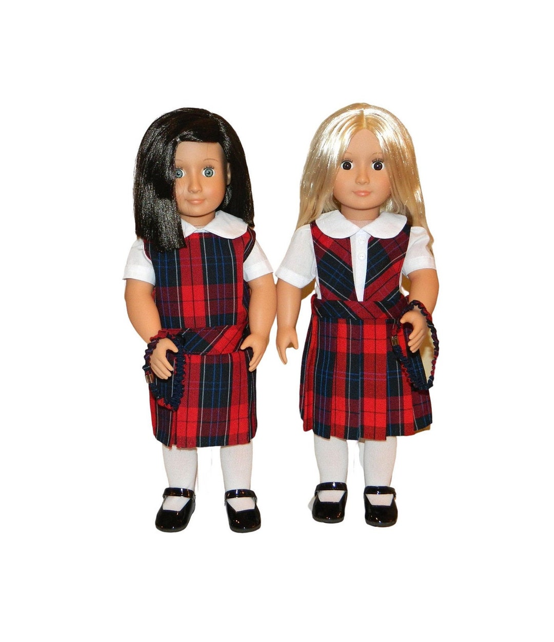 Red, Navy & Blue Plaid 94 Doll Uniform Set - 18 Inch Doll Uniform ...