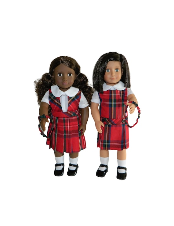 Classic Red Plaid Doll Uniform Set 18 Inch Doll Uniform - Etsy