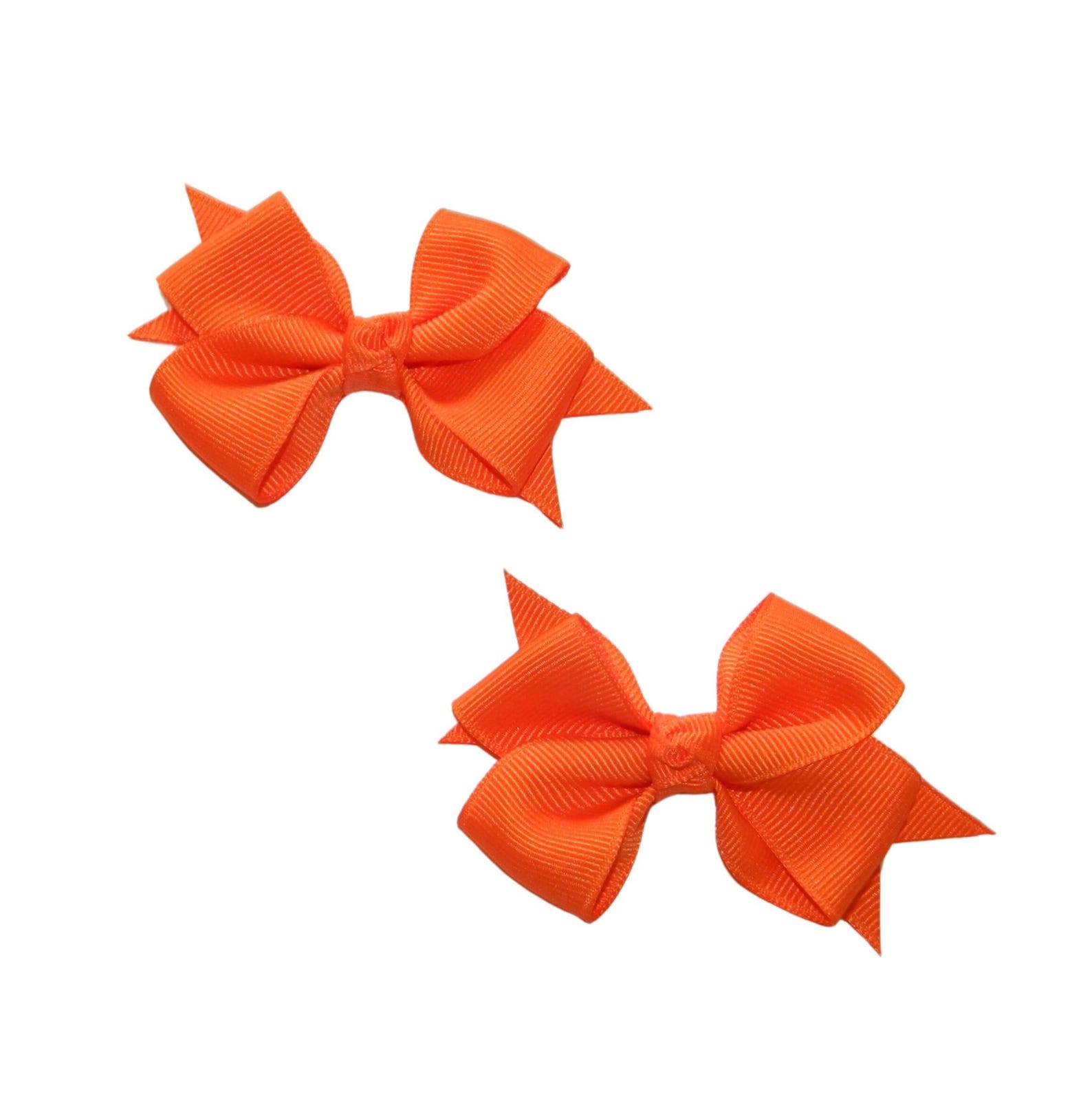 Orange Beth Pigtail Bows - Orange Hair Bows, Orange Pigtail Bows ...