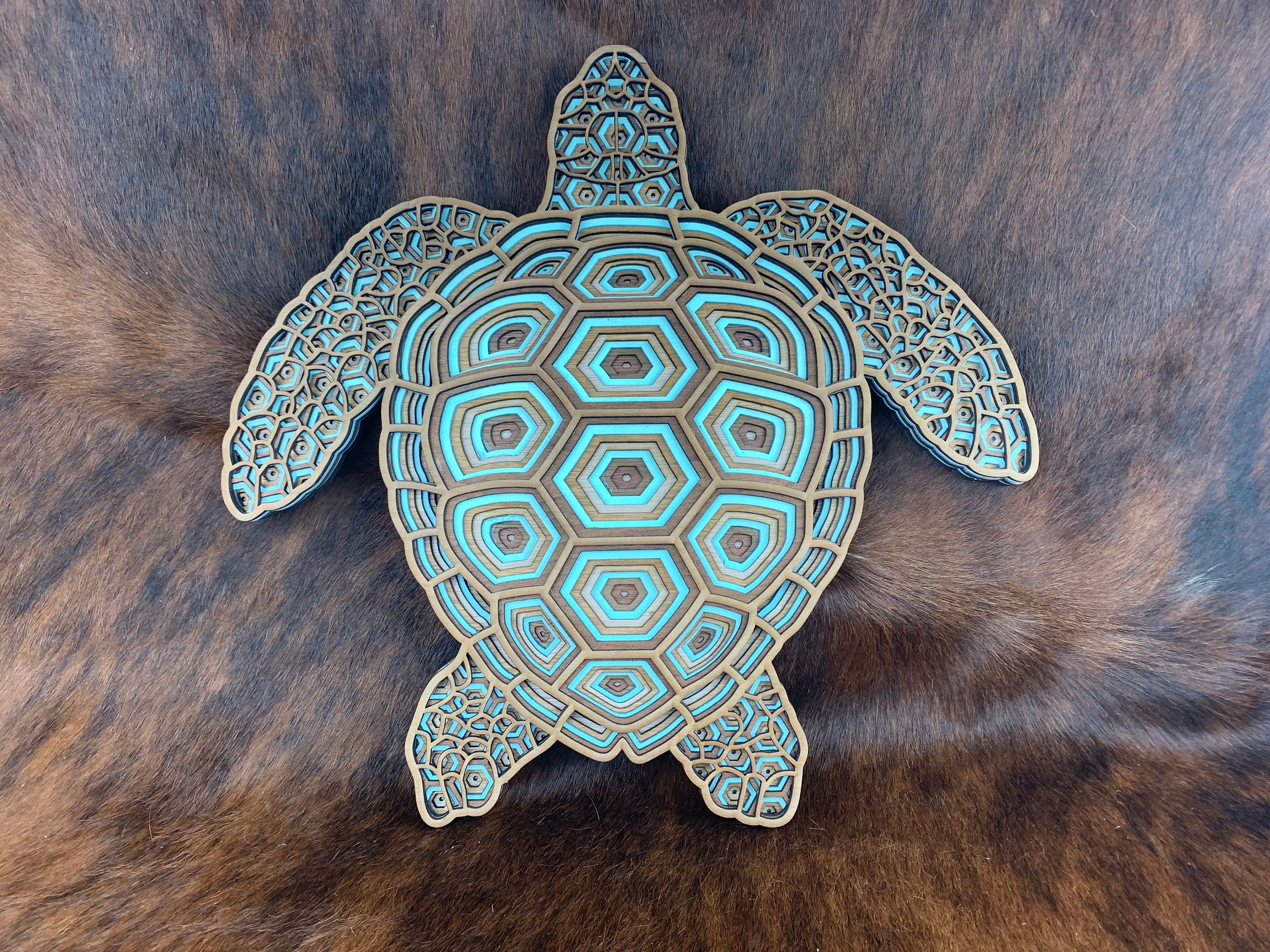 Sea Turtle Layered Wall Art Turtle Sign Wedding Gift for Her | Etsy