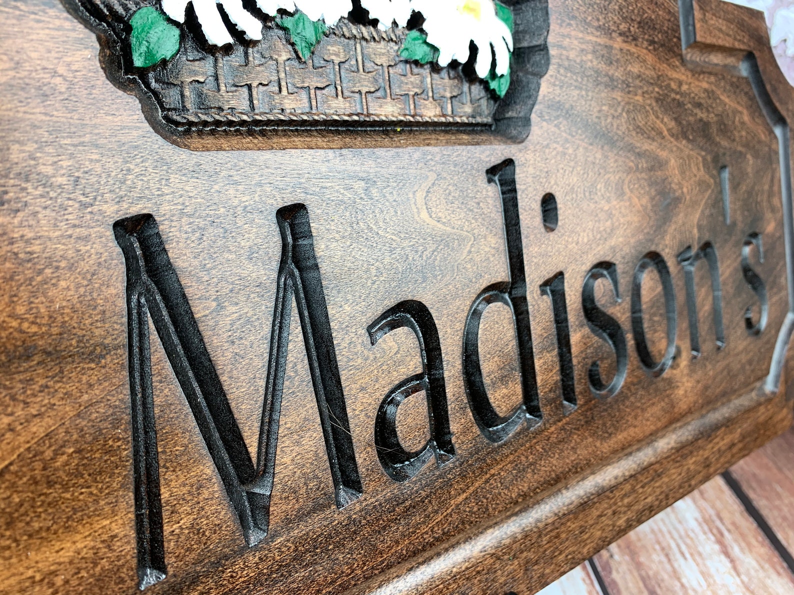 Personalized Family Sign - Personalized Name Signs Carved Custom Wooden ...
