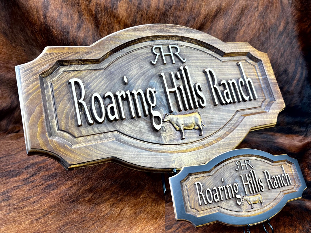 Roaring Hills Ranch Personalized Western Family/ranch/farm Sign - Name ...