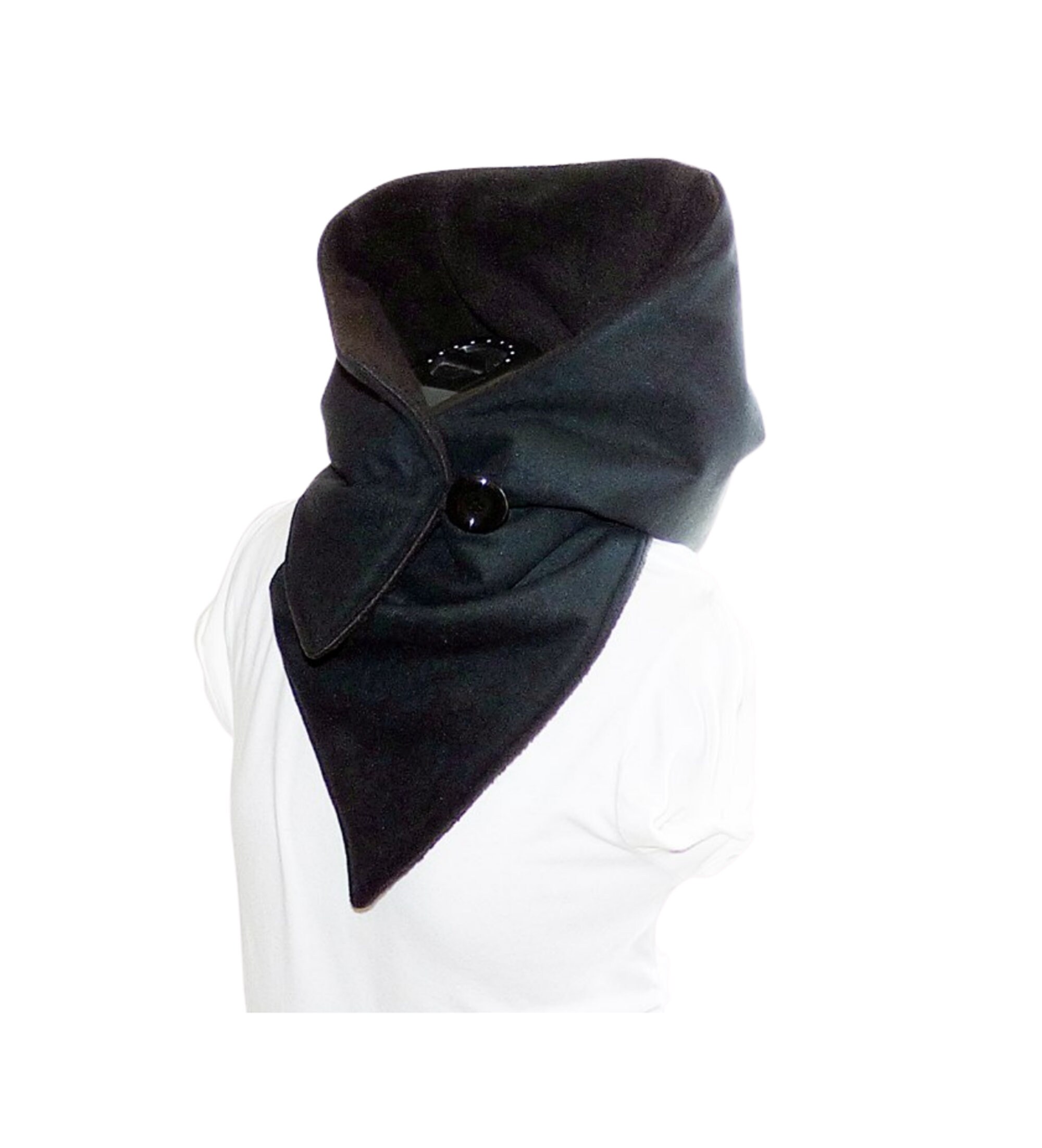 Hooded Scarf Soft Shell / Waterproof / Black - Etsy Canada