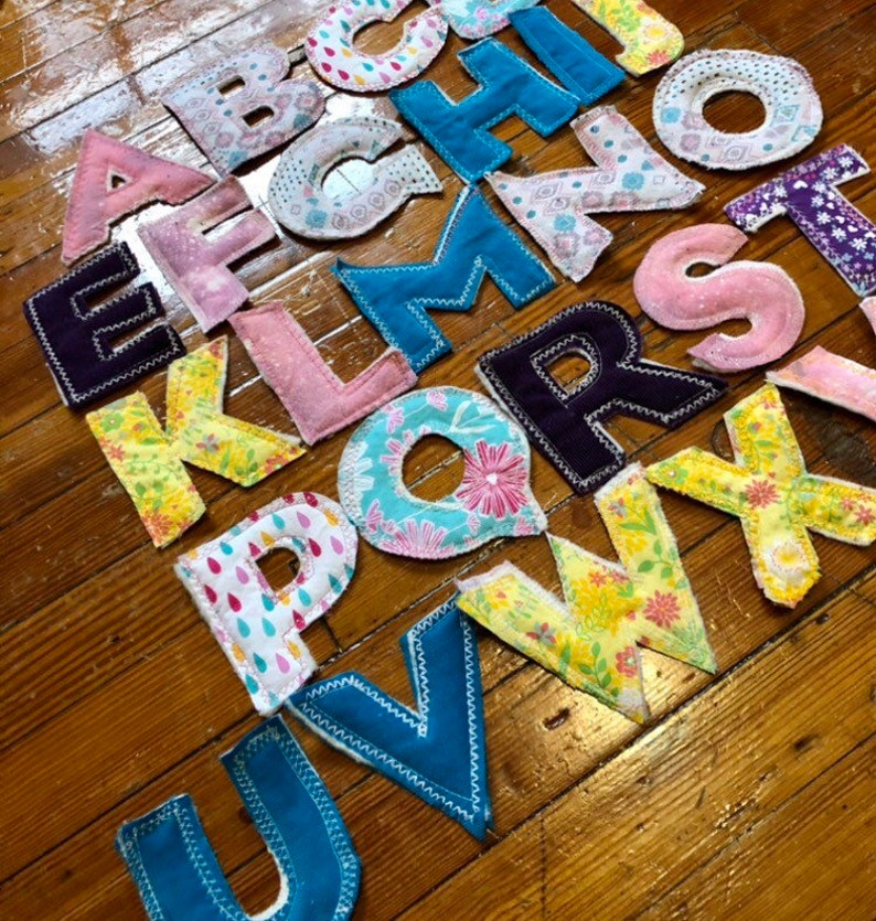 Quilted Fabric Alphabet Letters, Baby Toy Gift Set - Etsy