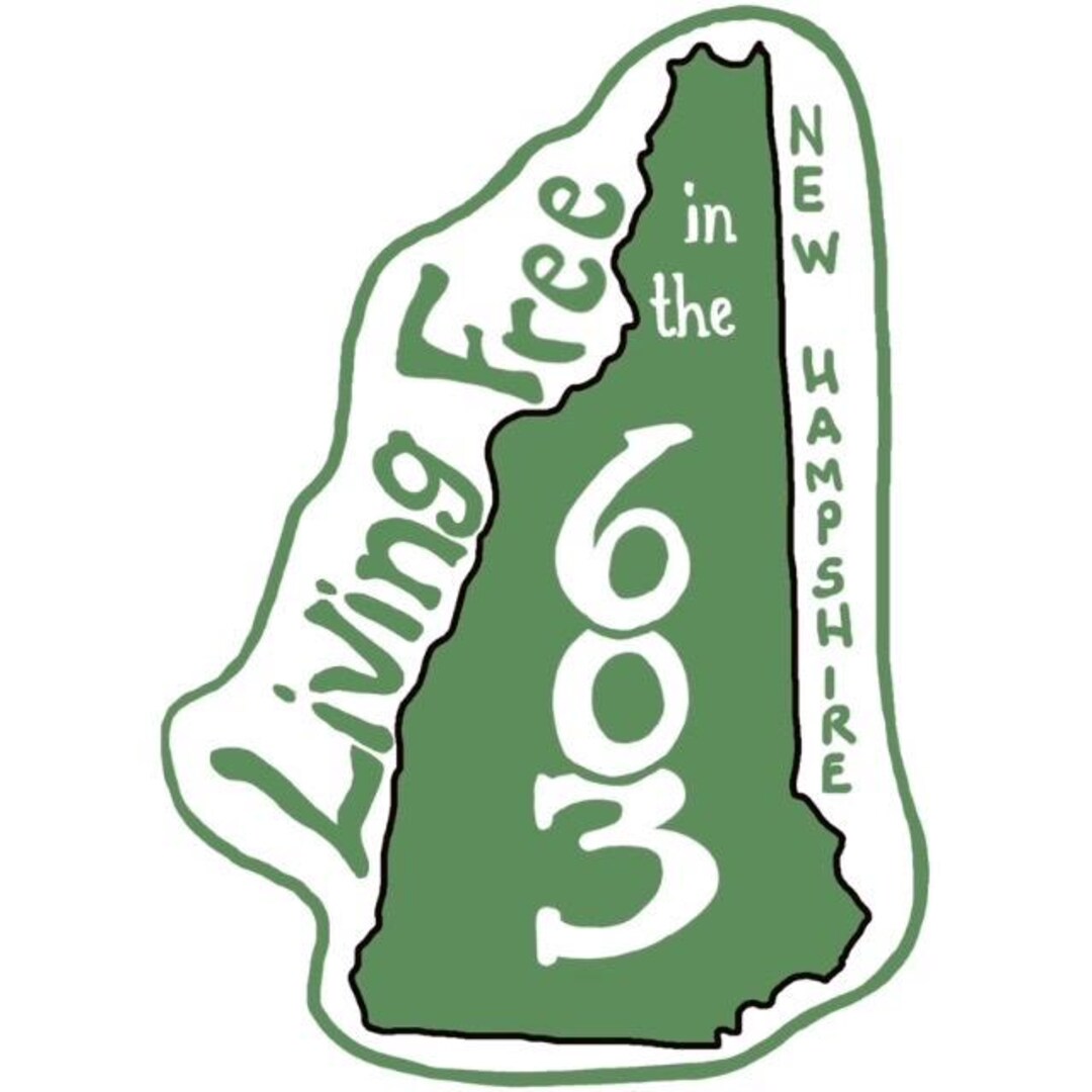 New Hampshire Living Free in the 603 Sticker for Laptop, Water Bottle ...