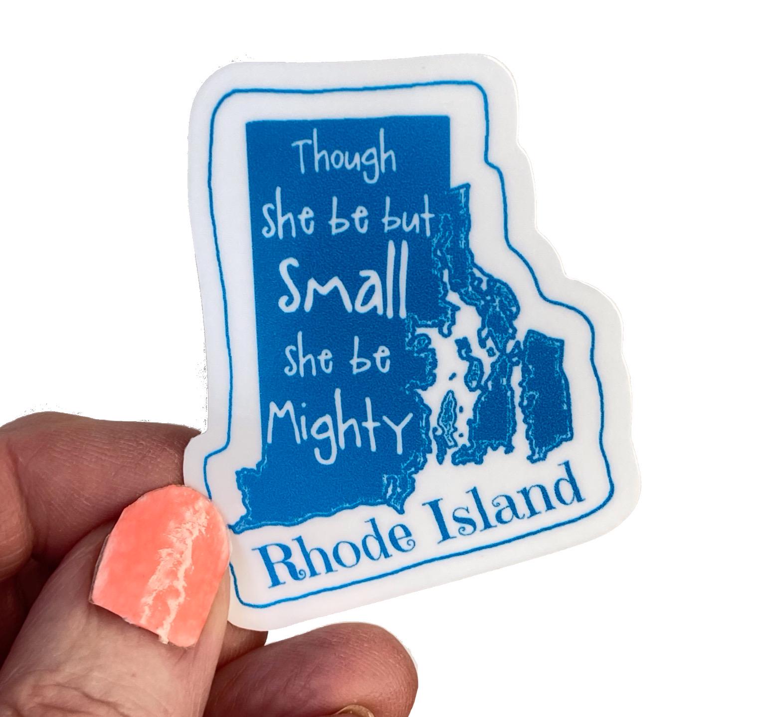 Rhode Island State Sticker: Small but Mighty RI, Waterproof Vinyl - Etsy