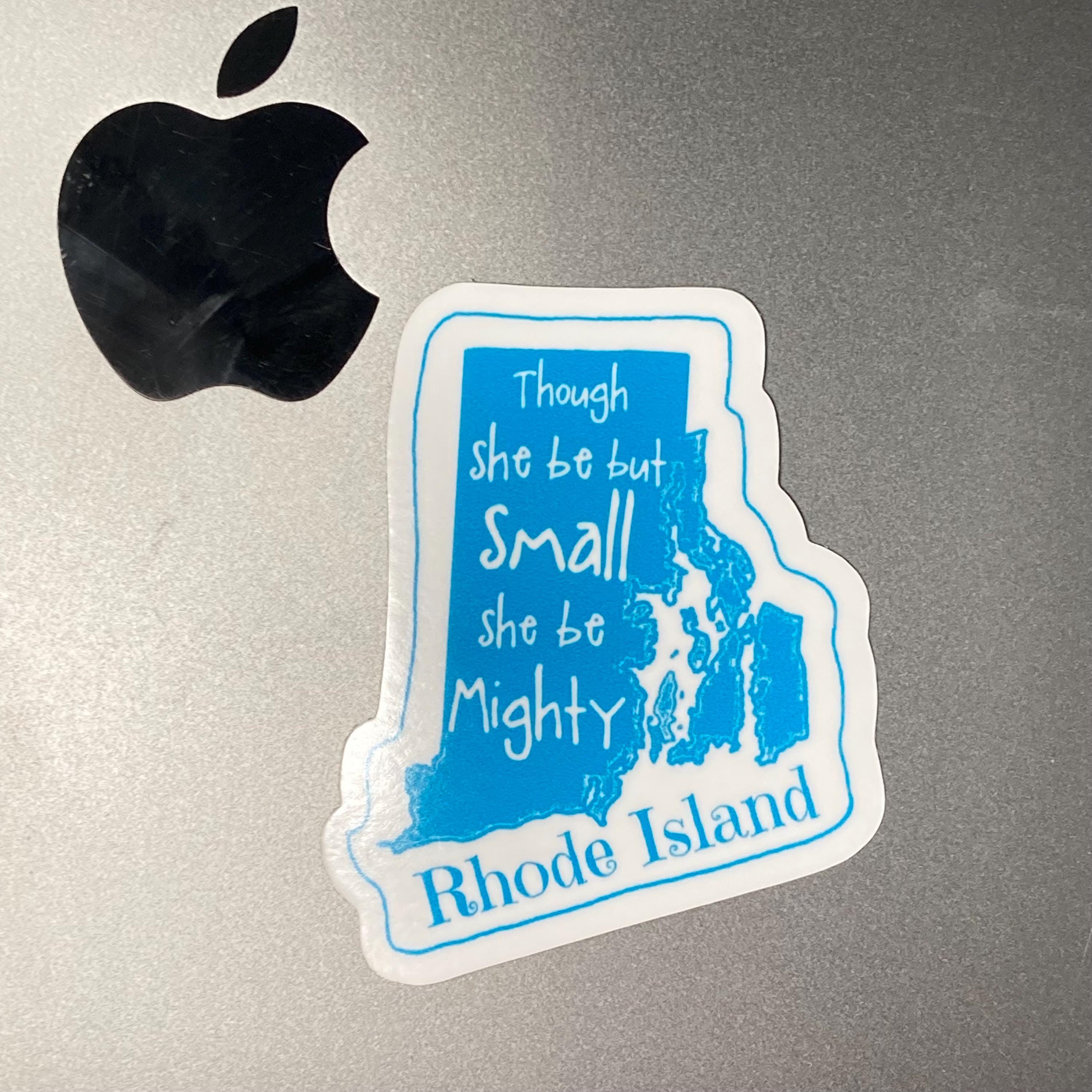 Rhode Island State Sticker: Small but Mighty RI, Waterproof Vinyl - Etsy