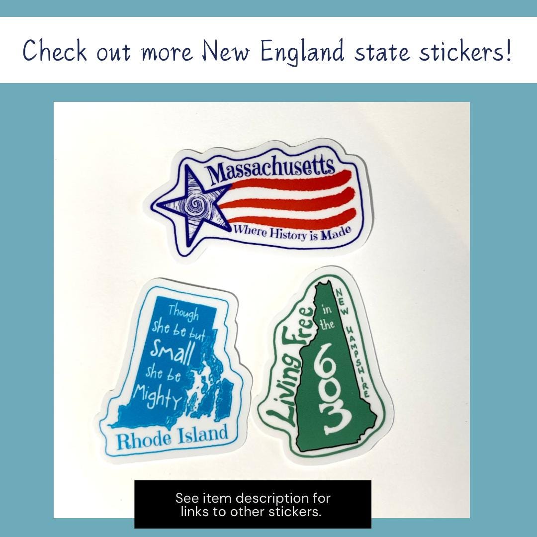 Rhode Island State Sticker: Small but Mighty RI, Waterproof Vinyl - Etsy